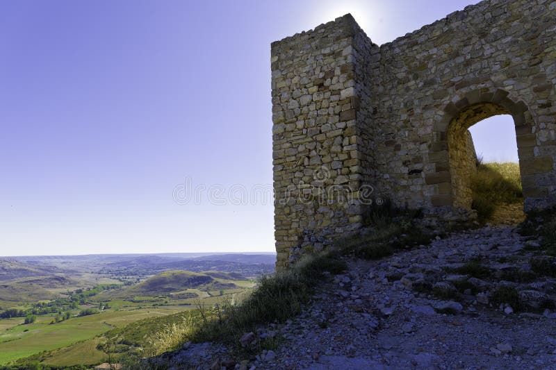 A Large Stone Building with a Large Archway. Medieval Structure Stock ...