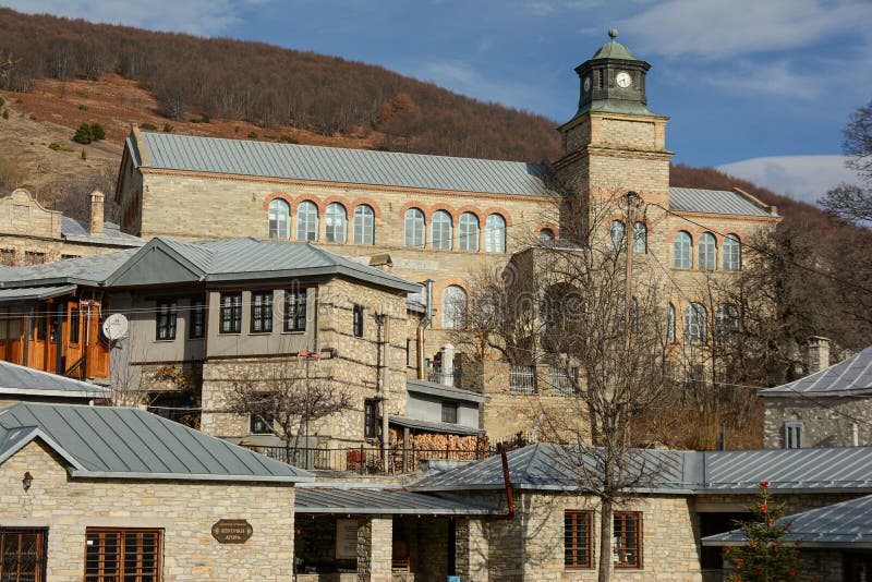 A Large, Stone Building with a Clock Tower on the Top of it Editorial ...