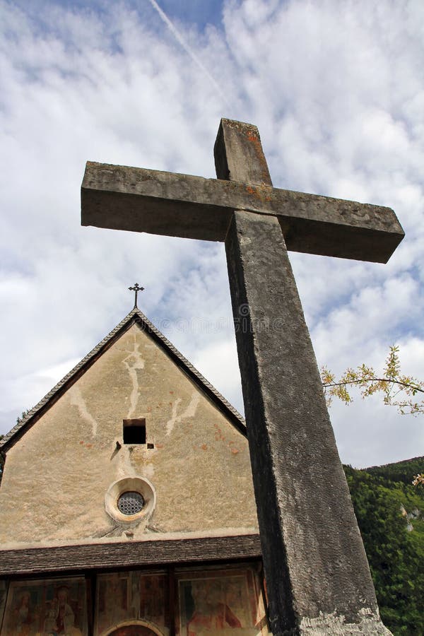 The large stone cross stock image. Image of believe, architecture ...