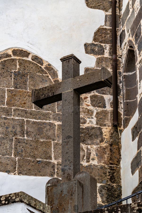 Large Stone Cross Standing Front Wall Stock Photos - Free & Royalty ...