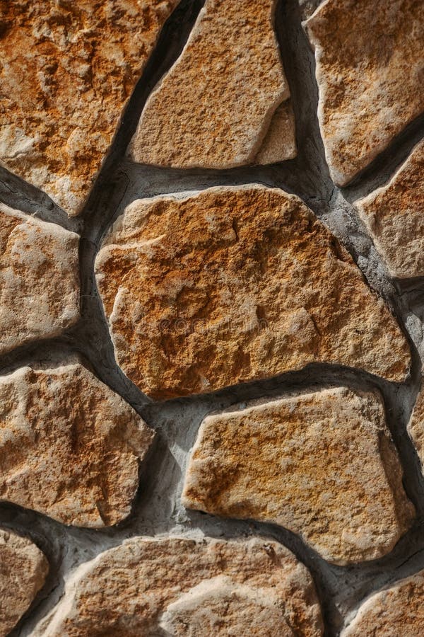 A Large Stone on the Foundation. Stone Landscape Design Stock Photo ...