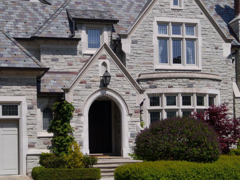 Large stone house stock image. Image of roof, shrub, mansion - 31278049