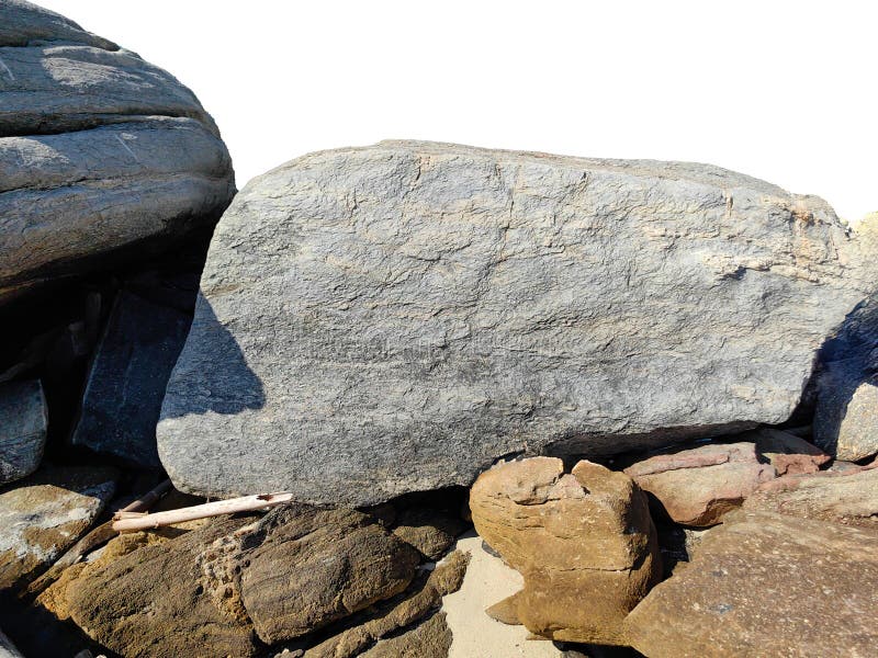 Large stone isolated stock image. Image of white, boulder - 302537663