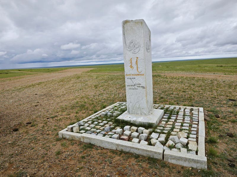 A Large Stone Monument is in the Middle of a Field Editorial Image ...