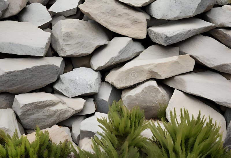 Large Stone Pile for Garden or Wall Decoration.AI Generated Stock ...