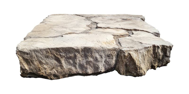 Large Stone Slab with Rough Texture Isolated on Transparent Background ...