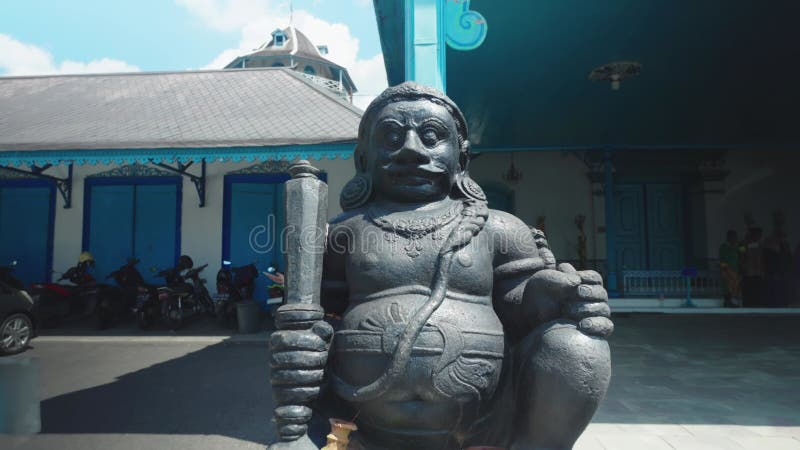 Stone Statue of a Deity in Traditional Setting Stock Video - Video of ...