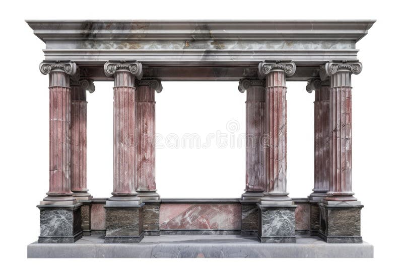 Large Stone Structure with Multiple Columns and Pillars Stock Photo ...
