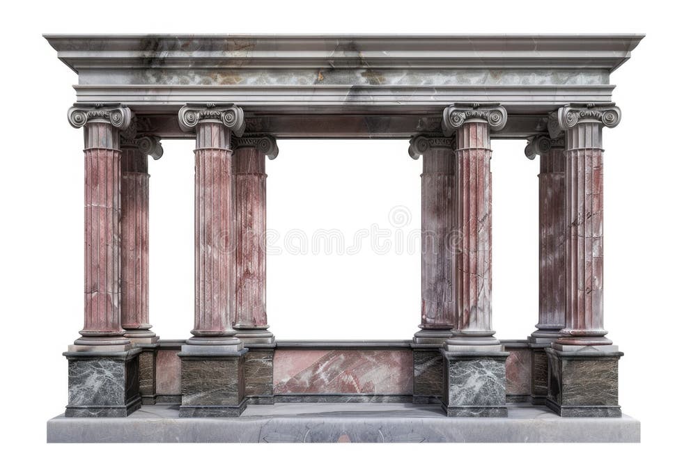 Large Stone Structure with Multiple Columns and Pillars Stock Photo ...