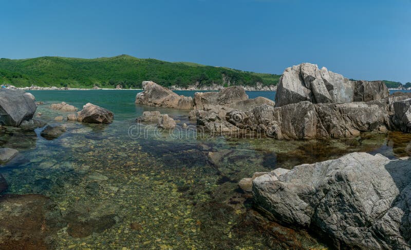 Large Stone Structures in the Sea Stock Photo - Image of summer, rocky ...