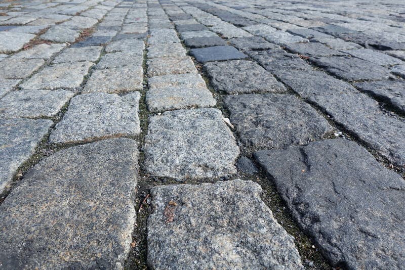 Large Stones of a Cobblestone Paved Bridge. Close-up Stock Image ...