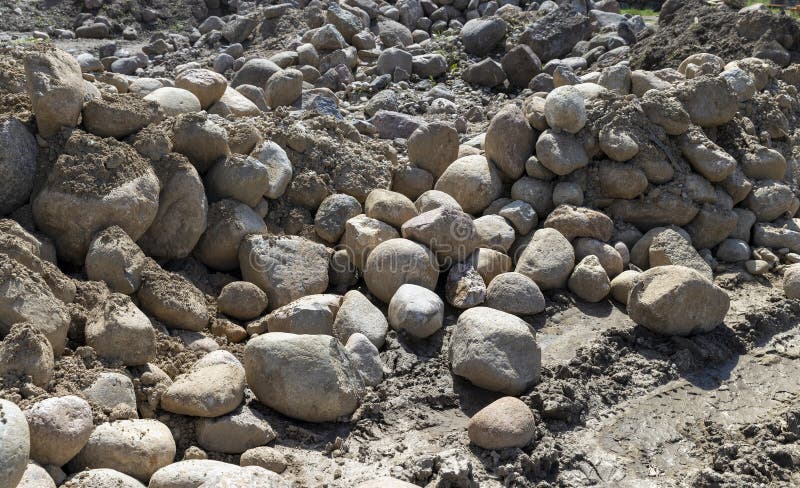 Large Stones on the Construction Site Used for Construction Stock Image ...