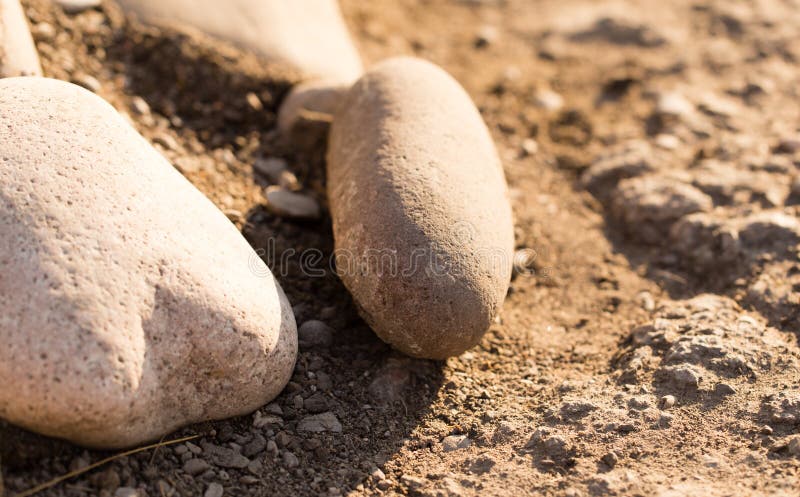 Large Stones on the Ground in Nature Stock Photo - Image of textured ...