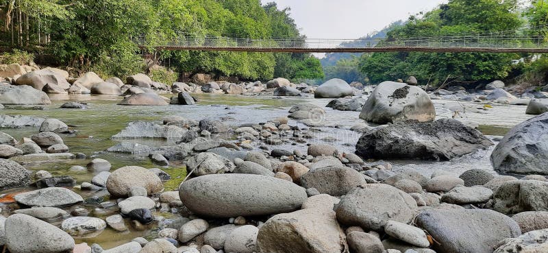 Large Stones in the River in West Java in Indonesia Stock Photo - Image ...