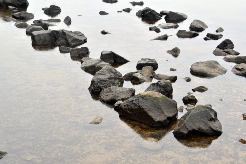 Large Stones Transparent River Stock Photo - Image of closeup, pattern ...
