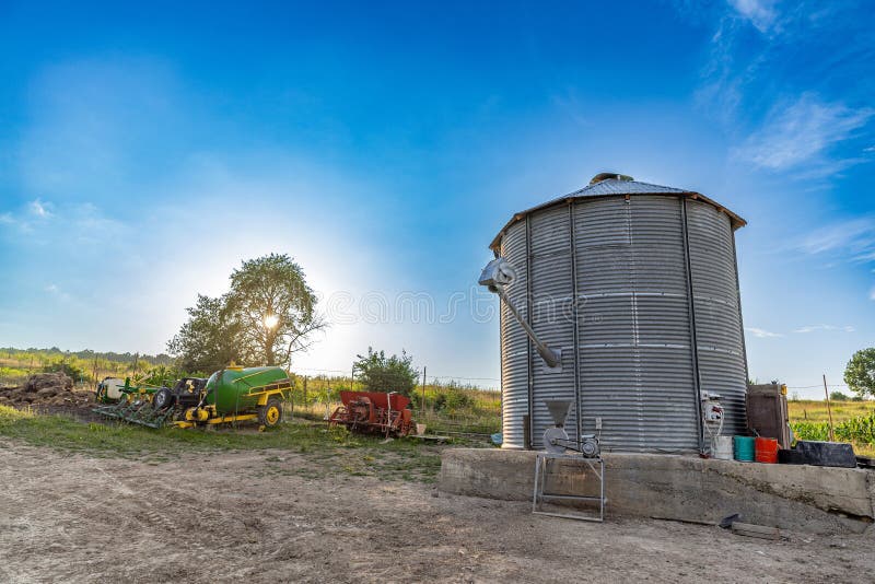 Large storage silo stock photo. Image of agricultural - 285022912
