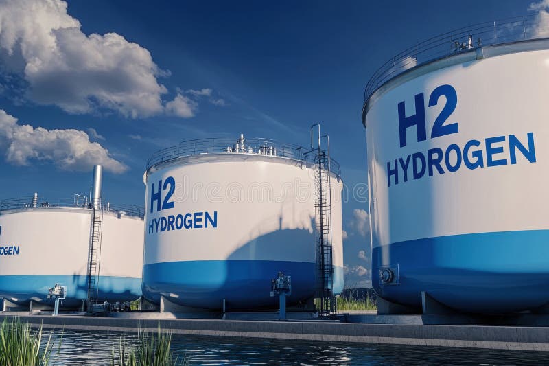 Large Storage Tanks Hydrogen Production and Processing Plant ...