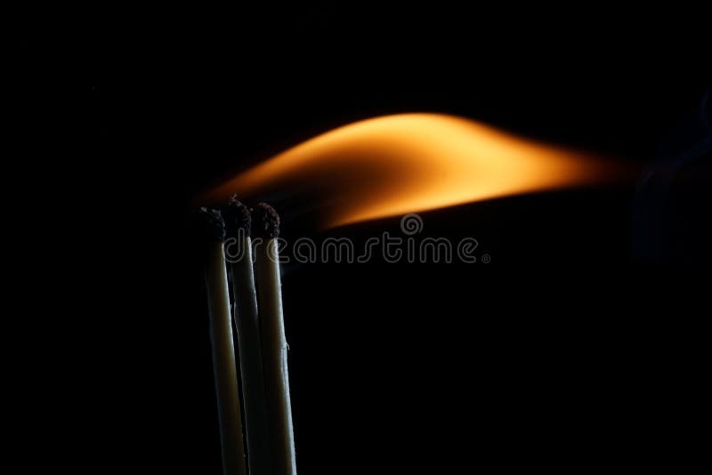 Large Striking Matches Lighter with Its Flame Showing Stock Photo ...