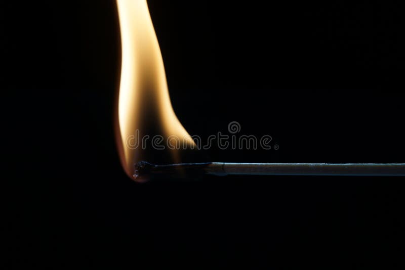 Large Striking Matches Lighter with Its Flame Showing Stock Image ...