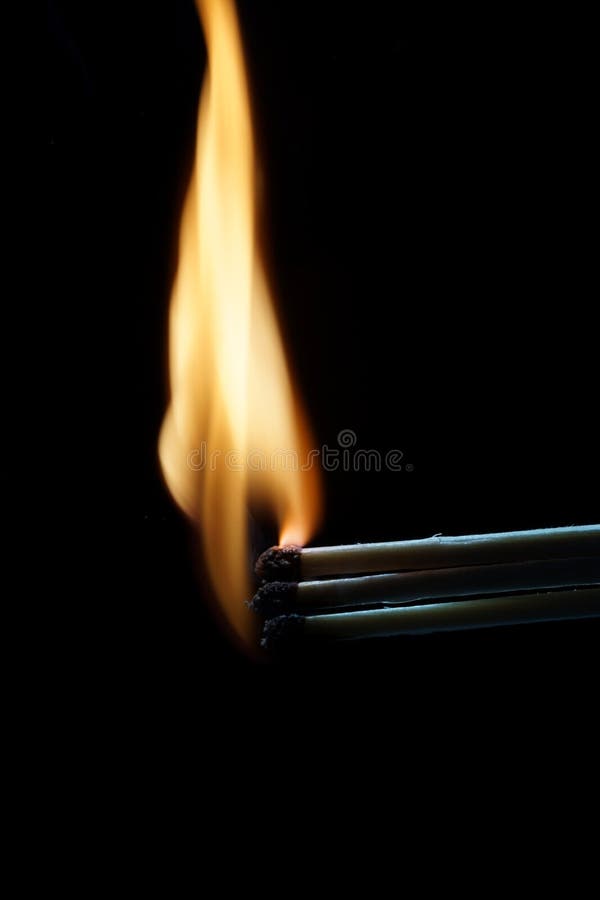 Large Striking Matches Lighter with Its Flame Showing Stock Photo ...
