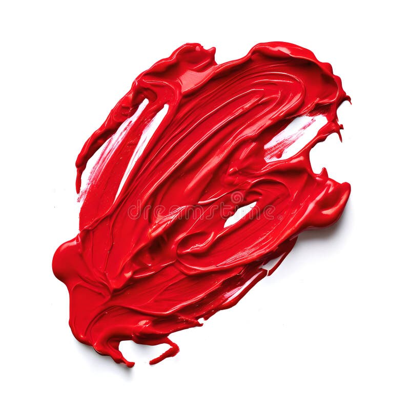 Large Stroke of Red Paint. Generative AI Stock Illustration ...
