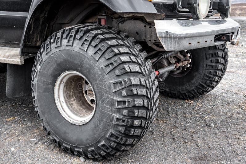 Large studded SUV wheels stock photo. Image of track - 206747166