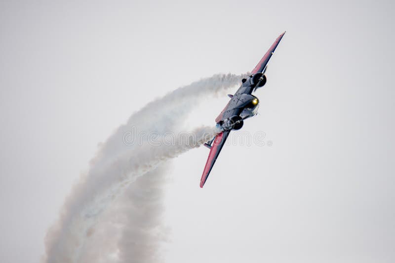 Large Stunt Plane Looping editorial photography. Image of america ...