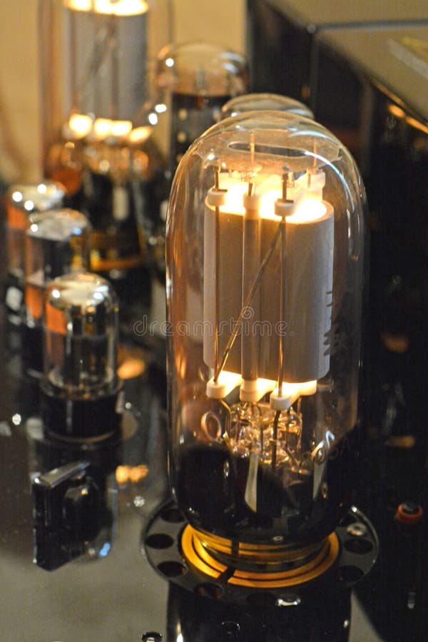 Large Style Tube for Amplifiers Stock Image - Image of electron ...