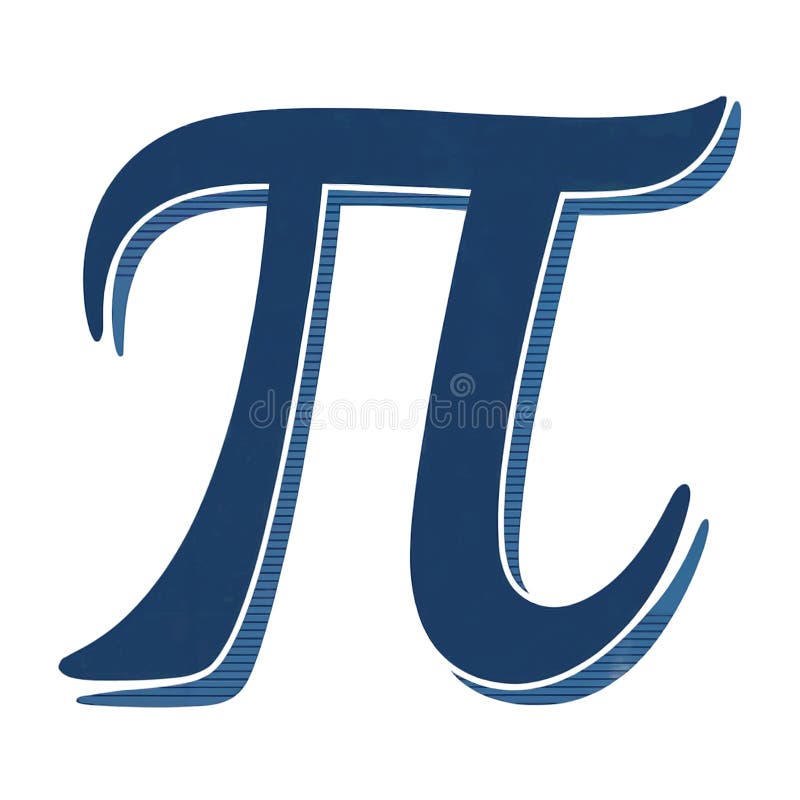 A Large, Stylized Representation of the Greek Letter Pi Stock ...
