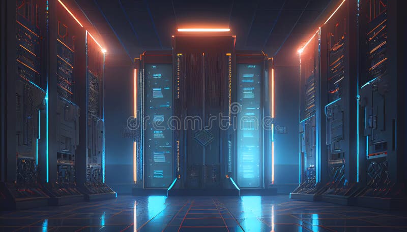Supercomputer Datacentre Stock Illustrations – 68 Supercomputer ...