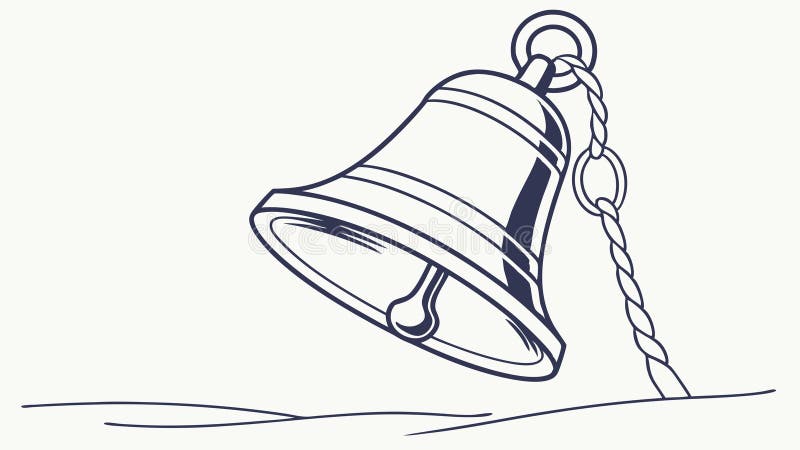 A Large Swinging Bell on a Chain. a Symbol of Alarm and Notification ...