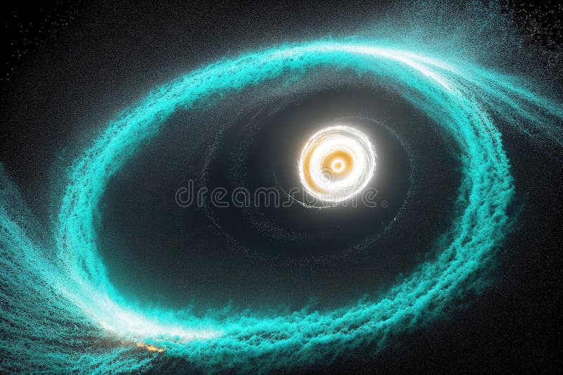 A Large, Swirling Cloud of Gas and Dust in Space. Stock Illustration ...