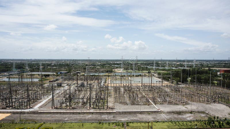 Large Switchyard Power Plant Sky Background Stock Photos - Free ...