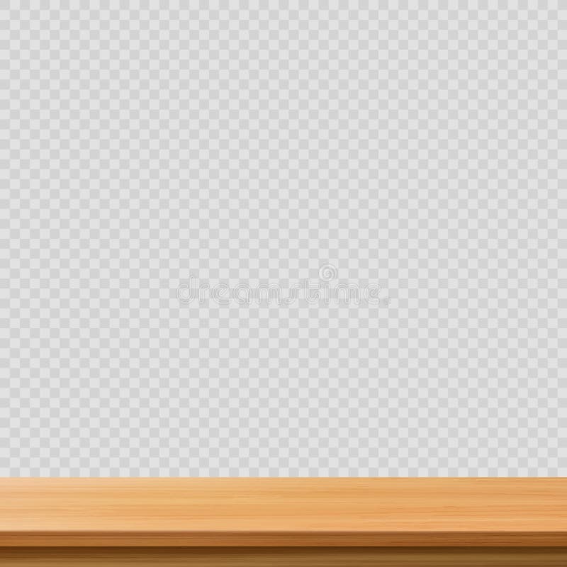 Large Table Top Solid Wood Texture, Transparent Background - Vector ...