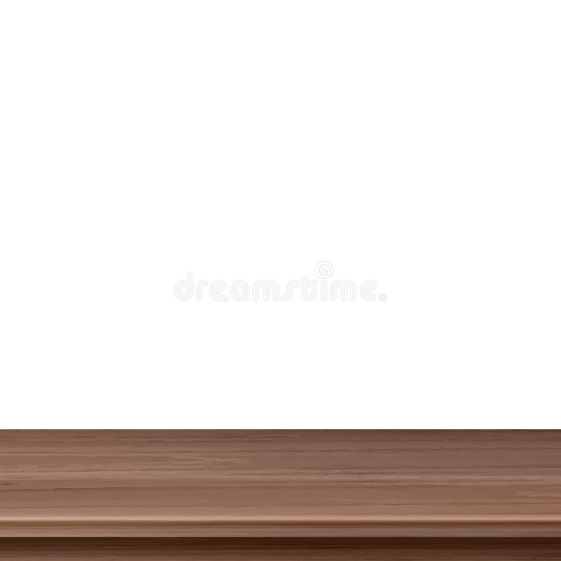 Large Table Top, Solid Wood Texture, White Background - Vector Stock ...