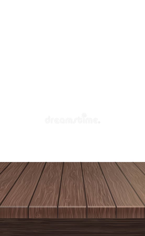 Large Table Top, Solid Wood Texture, White Background - Vector Stock ...