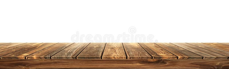 Large Table Top, Wooden Texture from Boards, White Background - Vector ...
