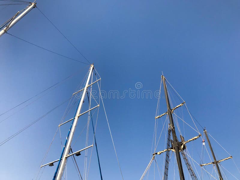 Large Tall Masts, a Vertically Standing Structure on a Ship, a Ship ...