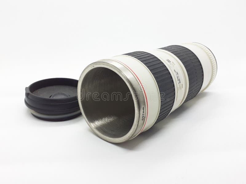 Large Tall Mug that Looks Like a Camera Lens 01 Stock Photo - Image of ...