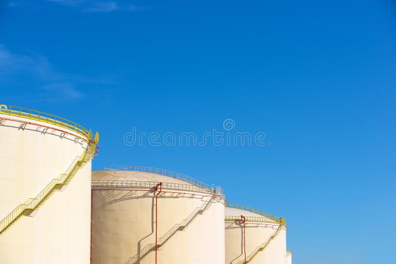 Large Tanks for Fuel Storage Stock Photo - Image of storage, people ...
