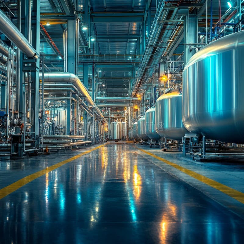 Large Tanks and Pipelines in Gas Processing Facility Stock Image ...