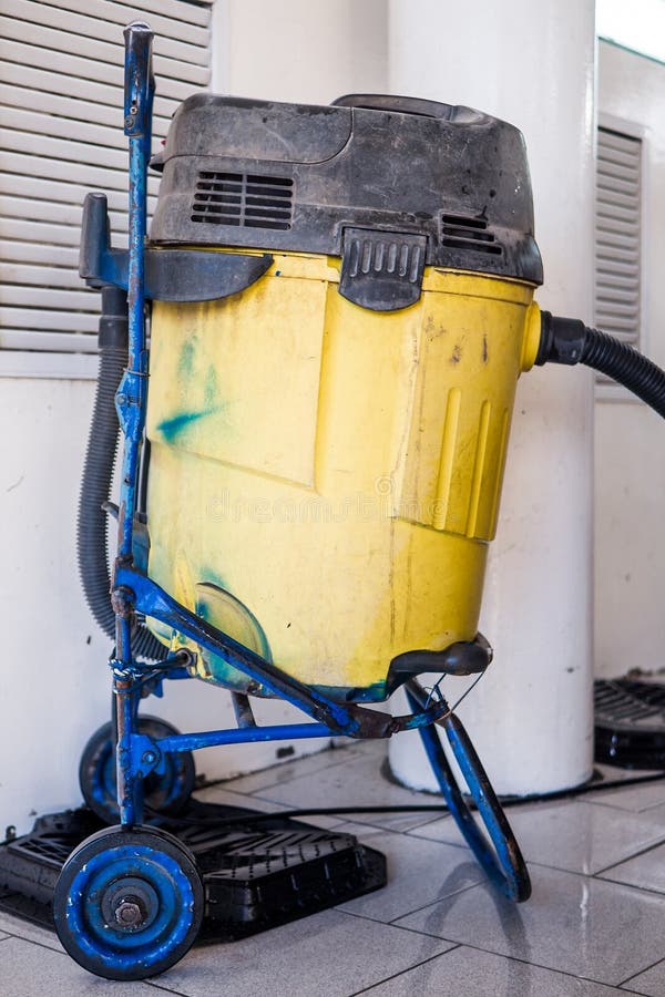 Large Technical Vacuum Cleaner Yellow at the Car Wash Stock Photo ...