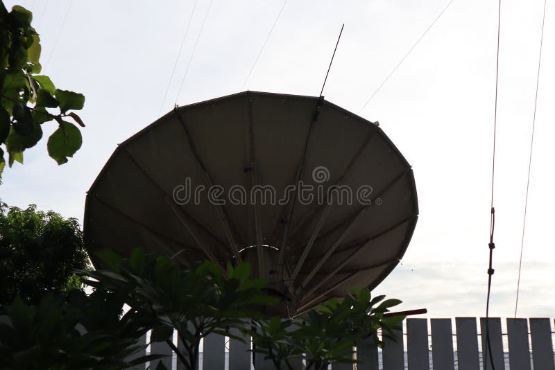 Large Telecommunication Receiver Stock Image - Image of tower, dome ...