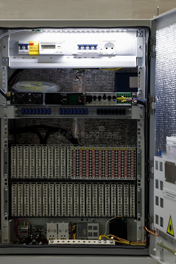 Large Telecommunication Stand Cabinet for Outdoor Stock Photo - Image ...