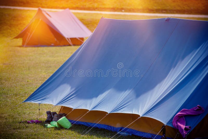 Large Tents on a Camping stock image. Image of horizontal - 74831145