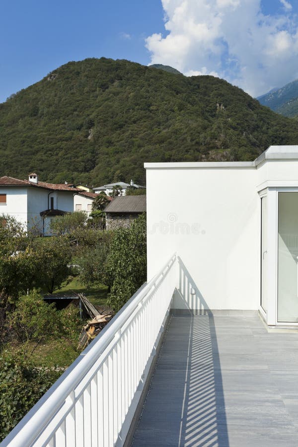 Large terrace stock image. Image of view, gray, white - 26554923