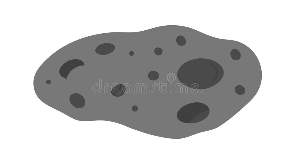 Large Textured Grey Asteroid Space Rock Vector, Vector Design ...