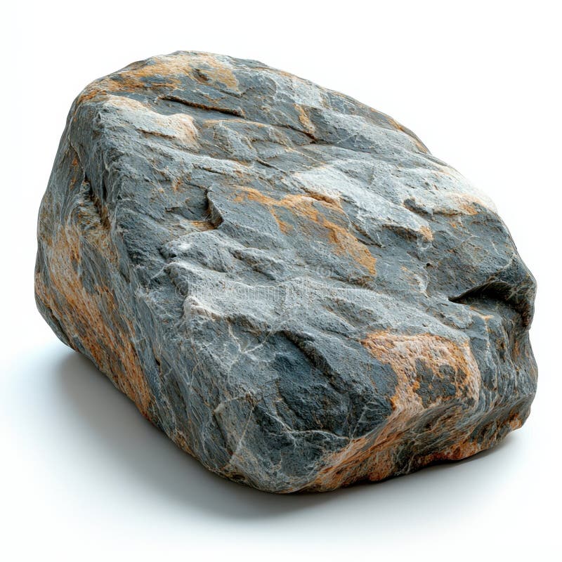 Large Textured Rock on Plain Background Stock Illustration ...