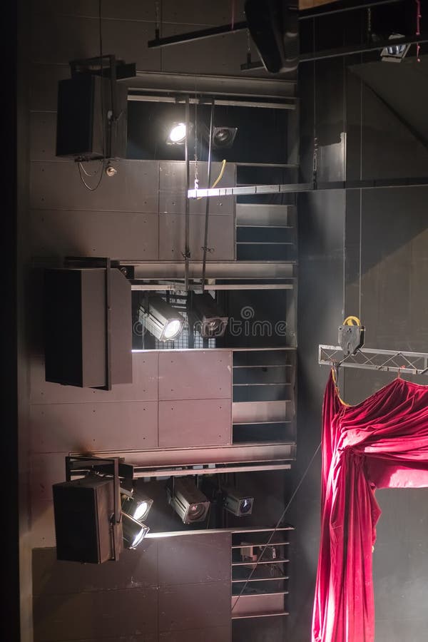 Large theater spot lights stock image. Image of movie - 196985391