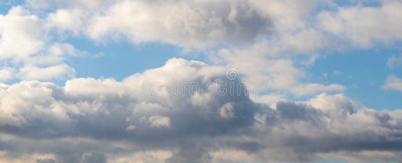Large Thick Cumulus Clouds in the Blue Sky Stock Photo - Image of ...